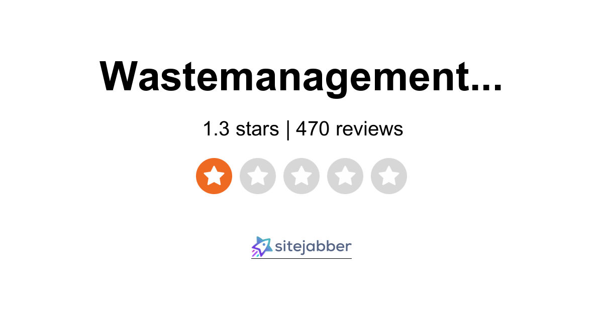 Waste Management Reviews - Read 470 Customer Reviews of Waste ...