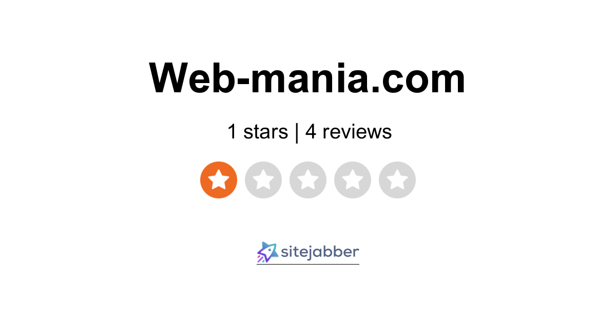 Web Mania Reviews - 4 Reviews of Web-mania.com | Sitejabber