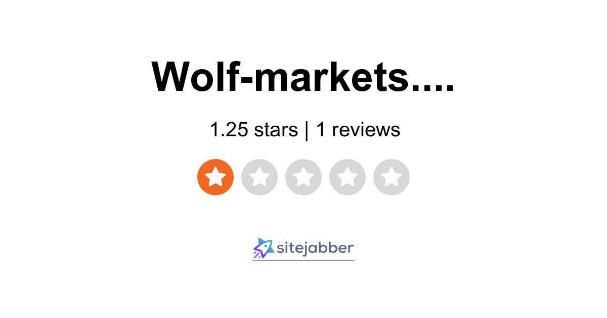 Wolf-markets Reviews - 1 Reviews of Wolf-markets.com | Sitejabber