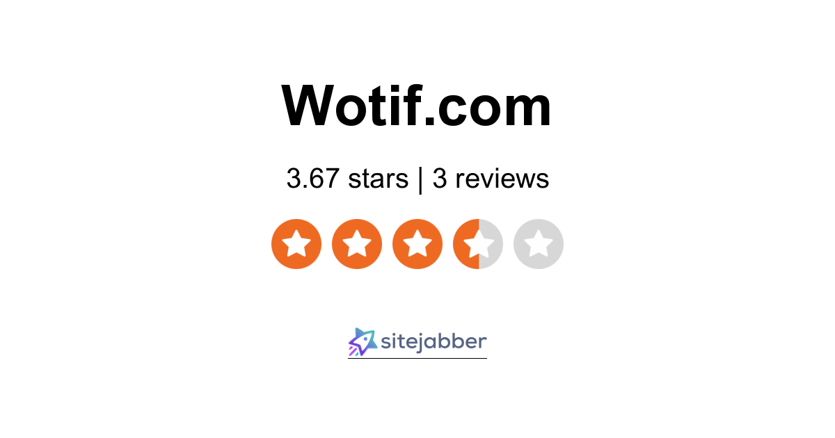 Wot If Reviews - Read 3 Customer Reviews of Wot If | Sitejabber