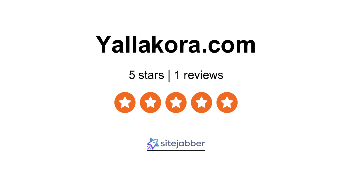 Yallakora Reviews - Read 1 Customer Reviews of Yallakora | Sitejabber