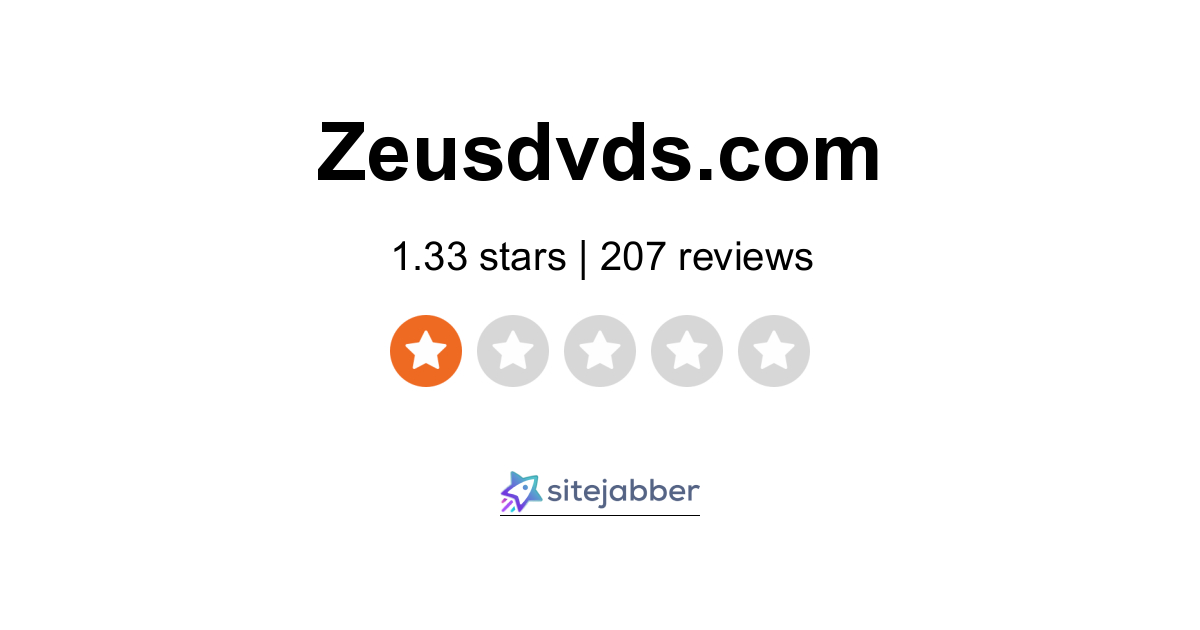 Zeus DVDs Reviews - Read 207 Customer Reviews of Zeus DVDs | Sitejabber